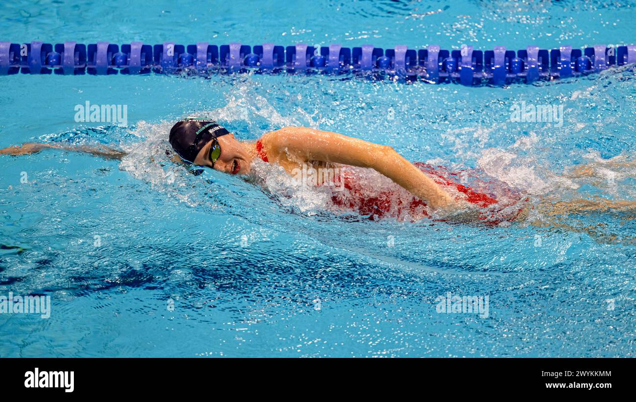 LONDON, UNITED KINGDOM. 07 April, 2024. Florence Tinsley competes in ...