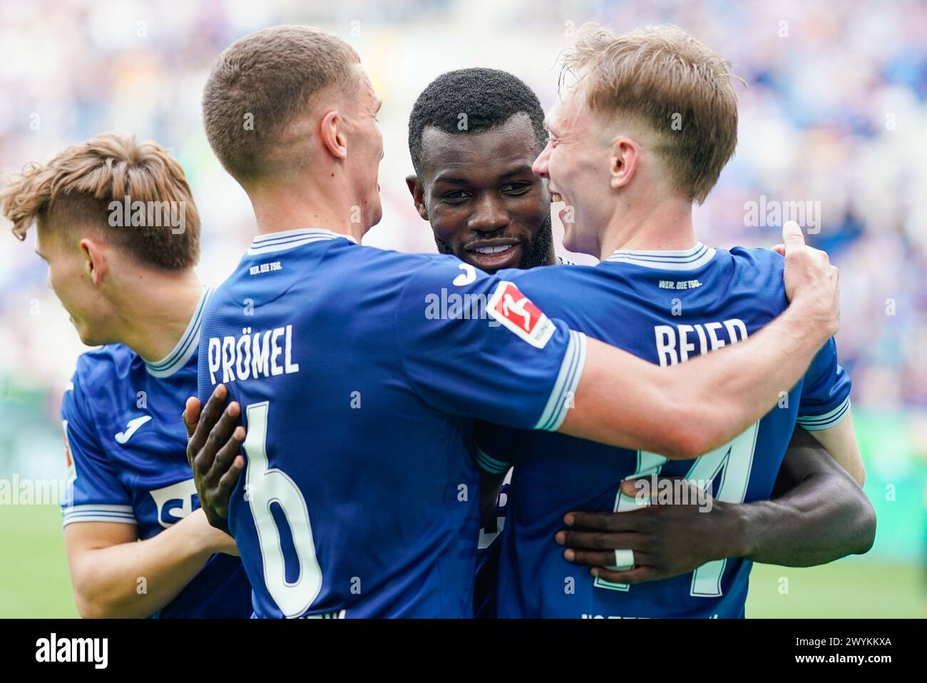 07 April 2024, Baden-Württemberg, Sinsheim: Soccer: Bundesliga, TSG ...