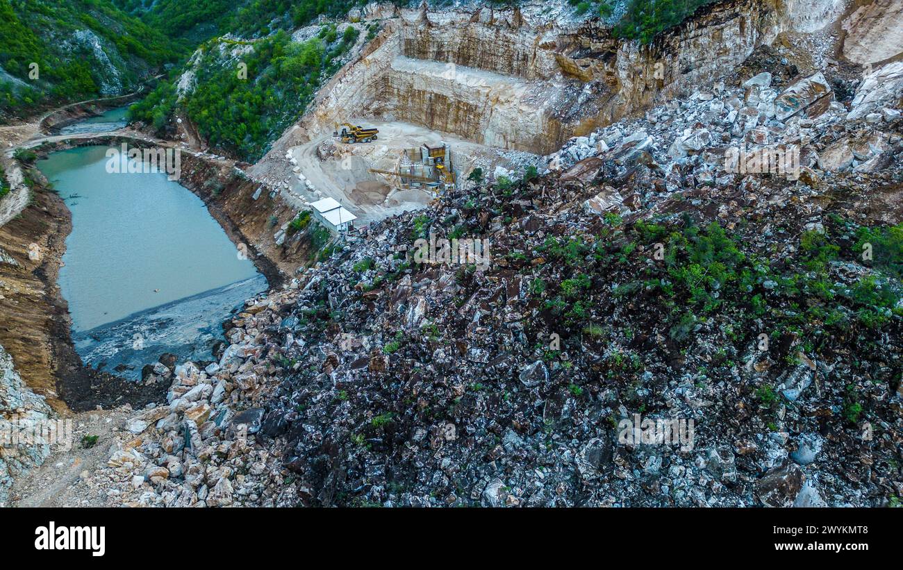 Mostar, Bosnia And Herzegovina. 07th Apr, 2024. Aerial view of ...