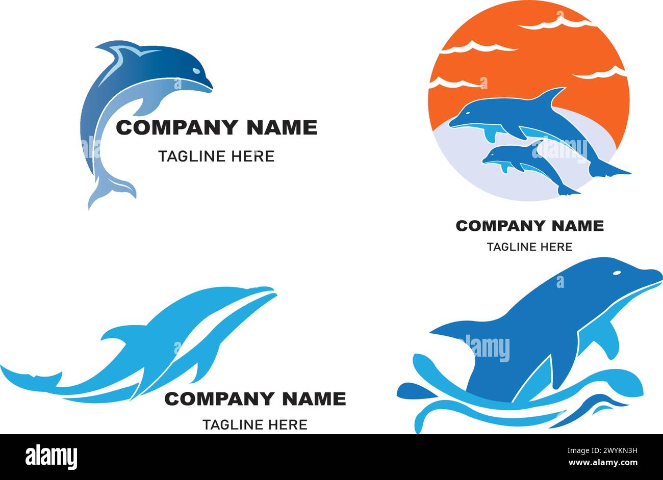 Simple dolphin design Stock Vector Images - Alamy