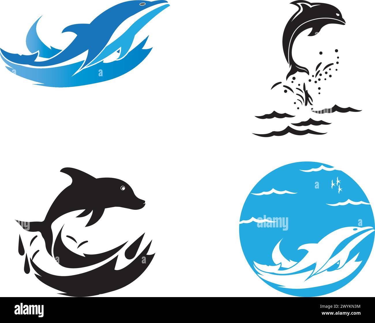 Simple dolphin hi-res stock photography and images - Alamy