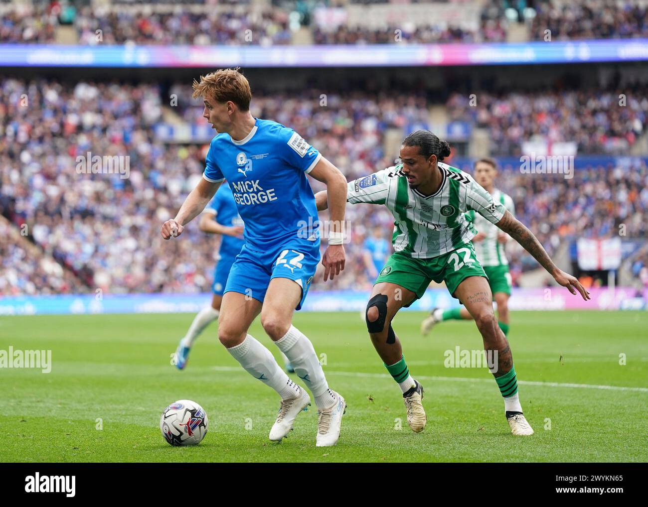Peterborough United's Hector Kyprianou in action against Wycombe ...