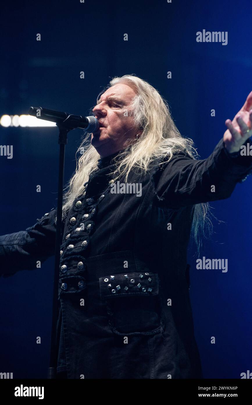 April 06, 2024: Saxon singer Biff Byford plays a concert in Milan ...