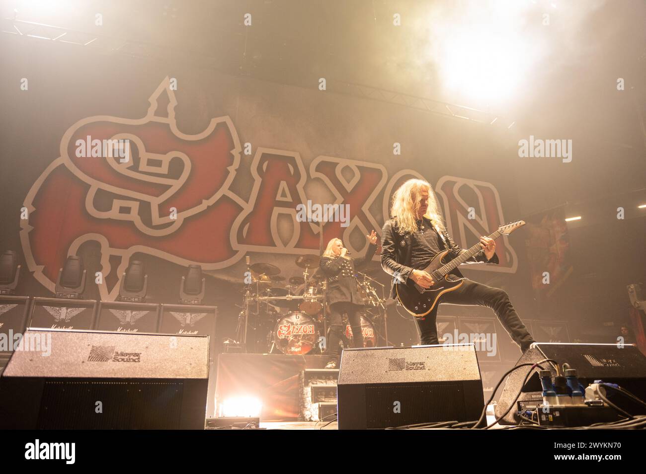 April 06, 2024: Saxon singer Biff Byford and guitarist Doug Scarratt ...