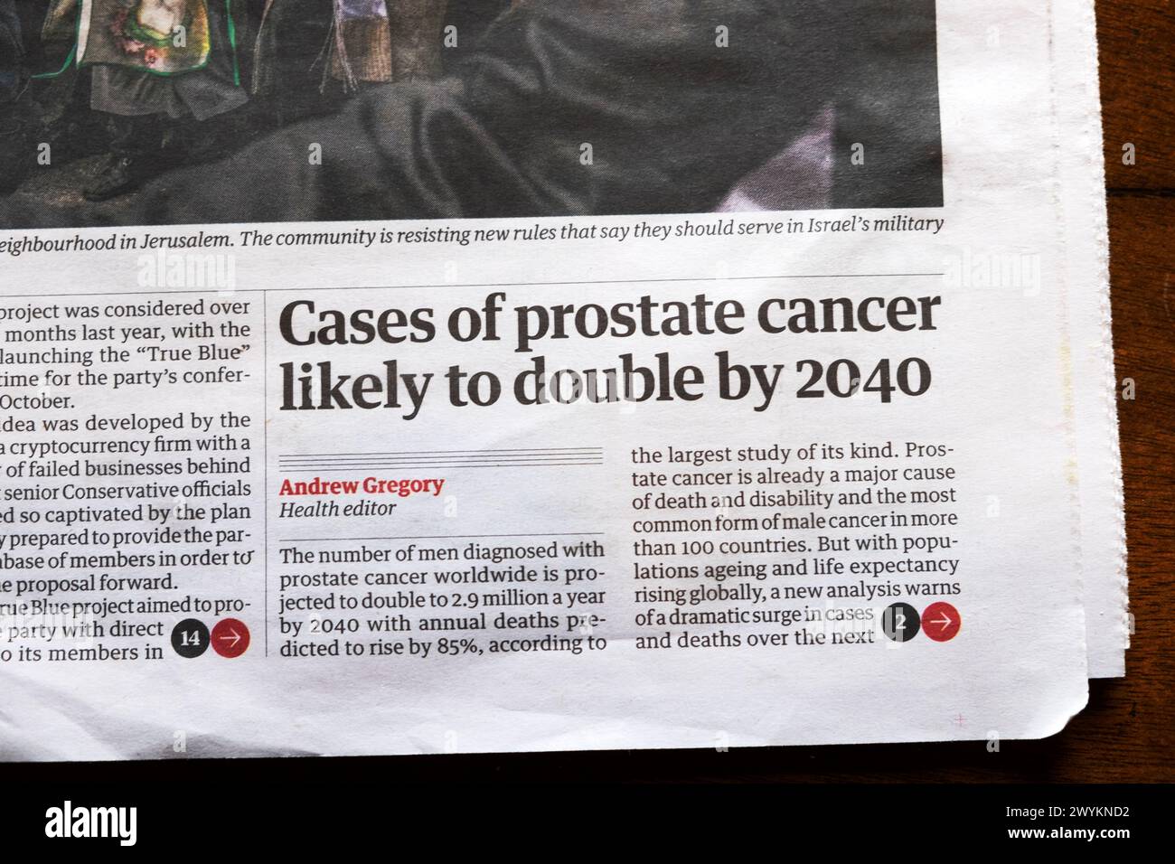 'Cases of prostate cancer likely to double by 2040' Guardian newspaper ...
