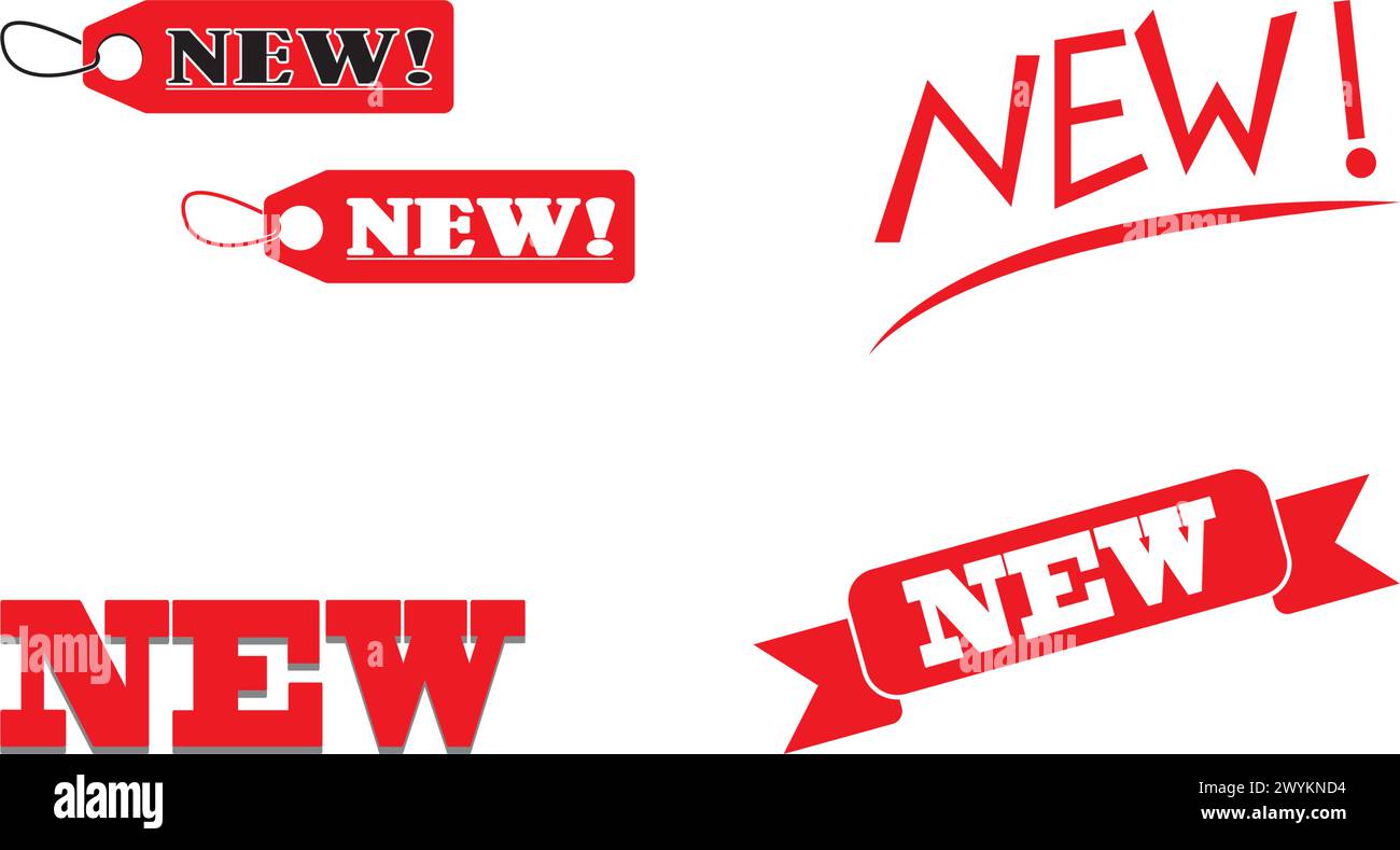 sign of new, banner vector concept illustration design Stock Vector ...