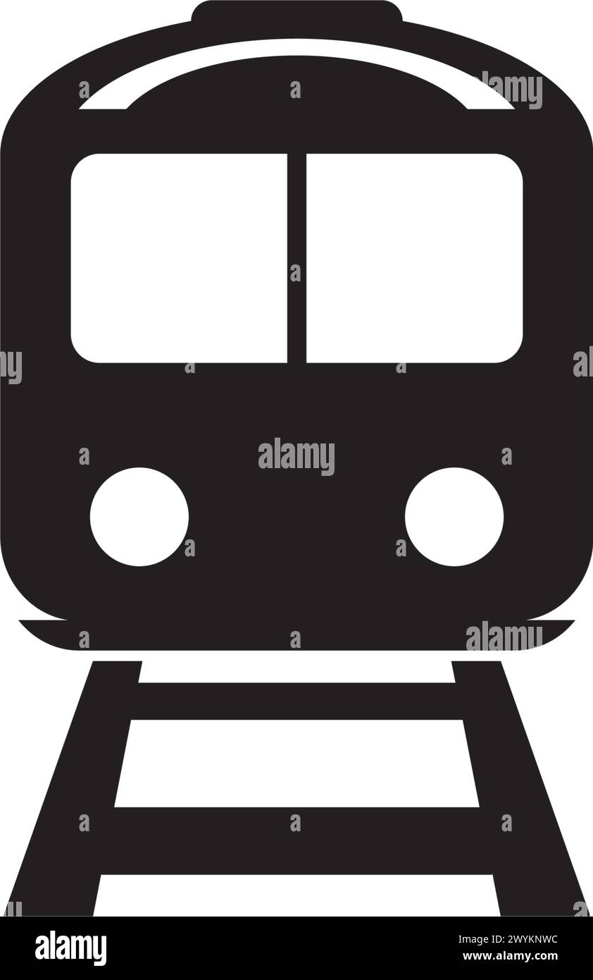 Railway icon vector illustration logo design background Stock Vector ...