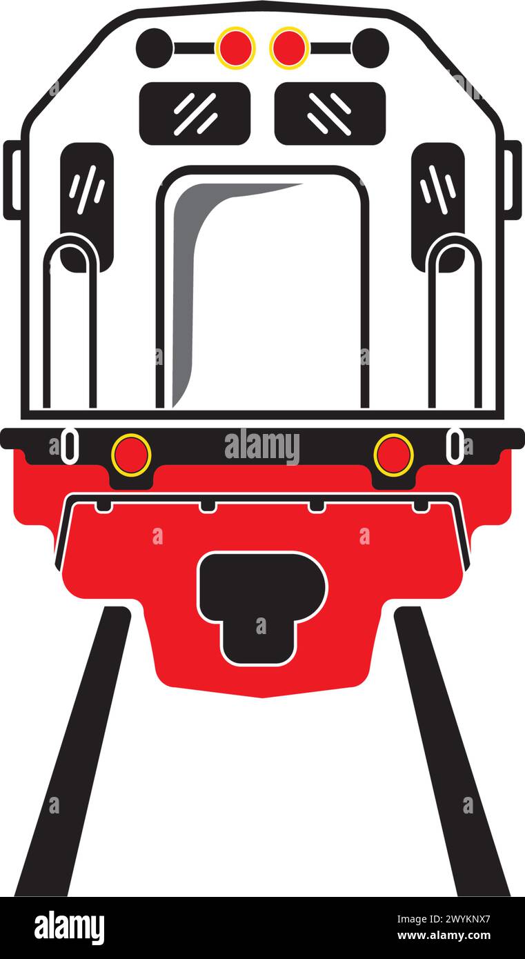 Railway icon vector illustration logo design background Stock Vector ...