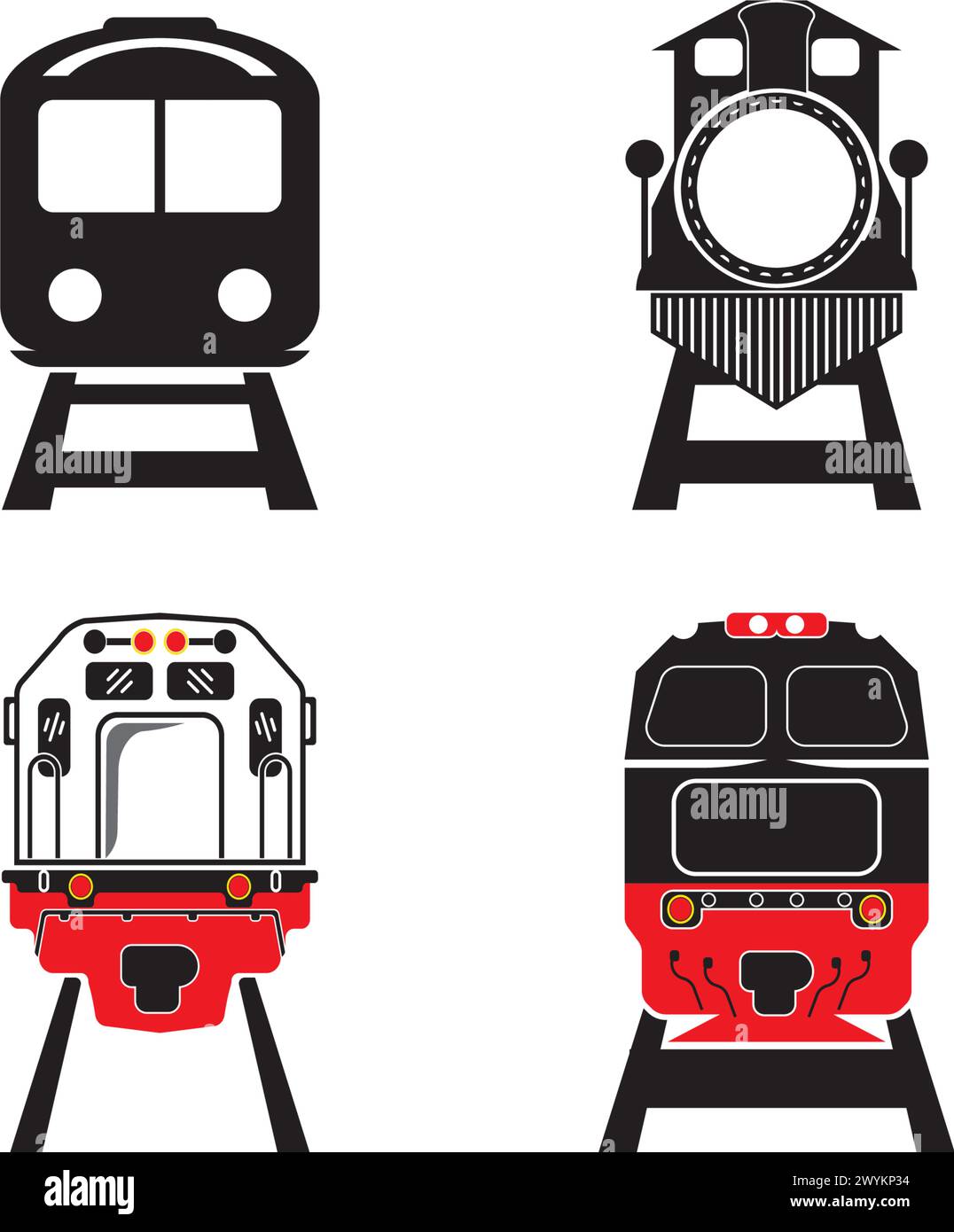 Railway icon vector illustration logo design background Stock Vector ...