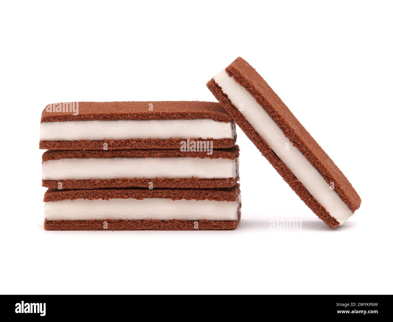 Milk snack bars isolated on white Stock Photo - Alamy