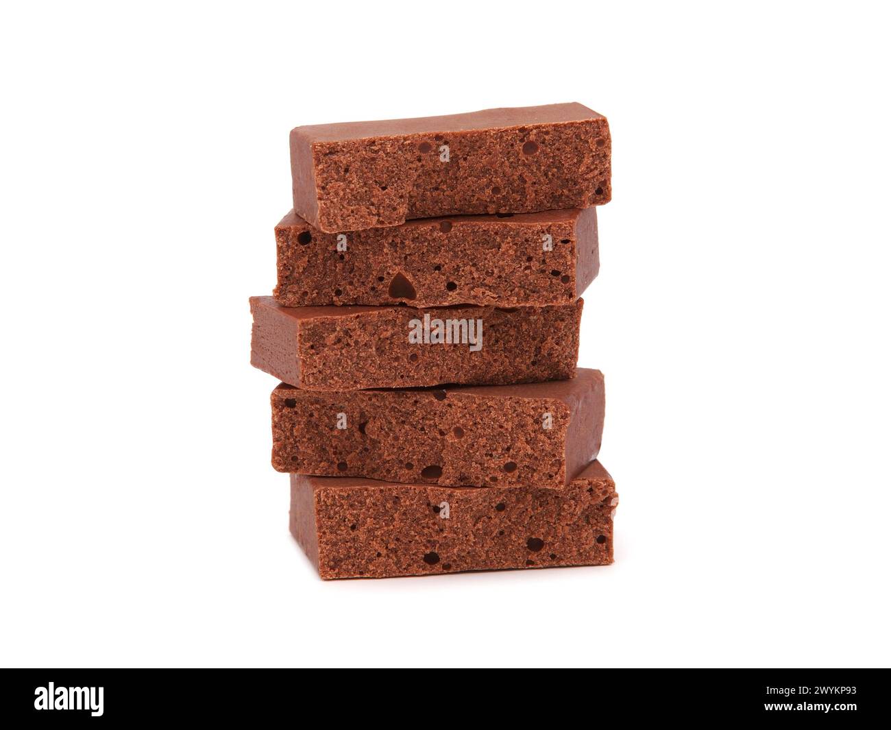 Cocoa powdered milk bar isolated on white Stock Photo - Alamy