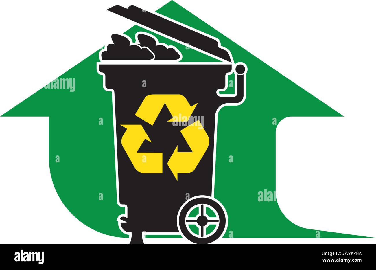 Trash bin logo icon vector template design Stock Vector Image & Art - Alamy