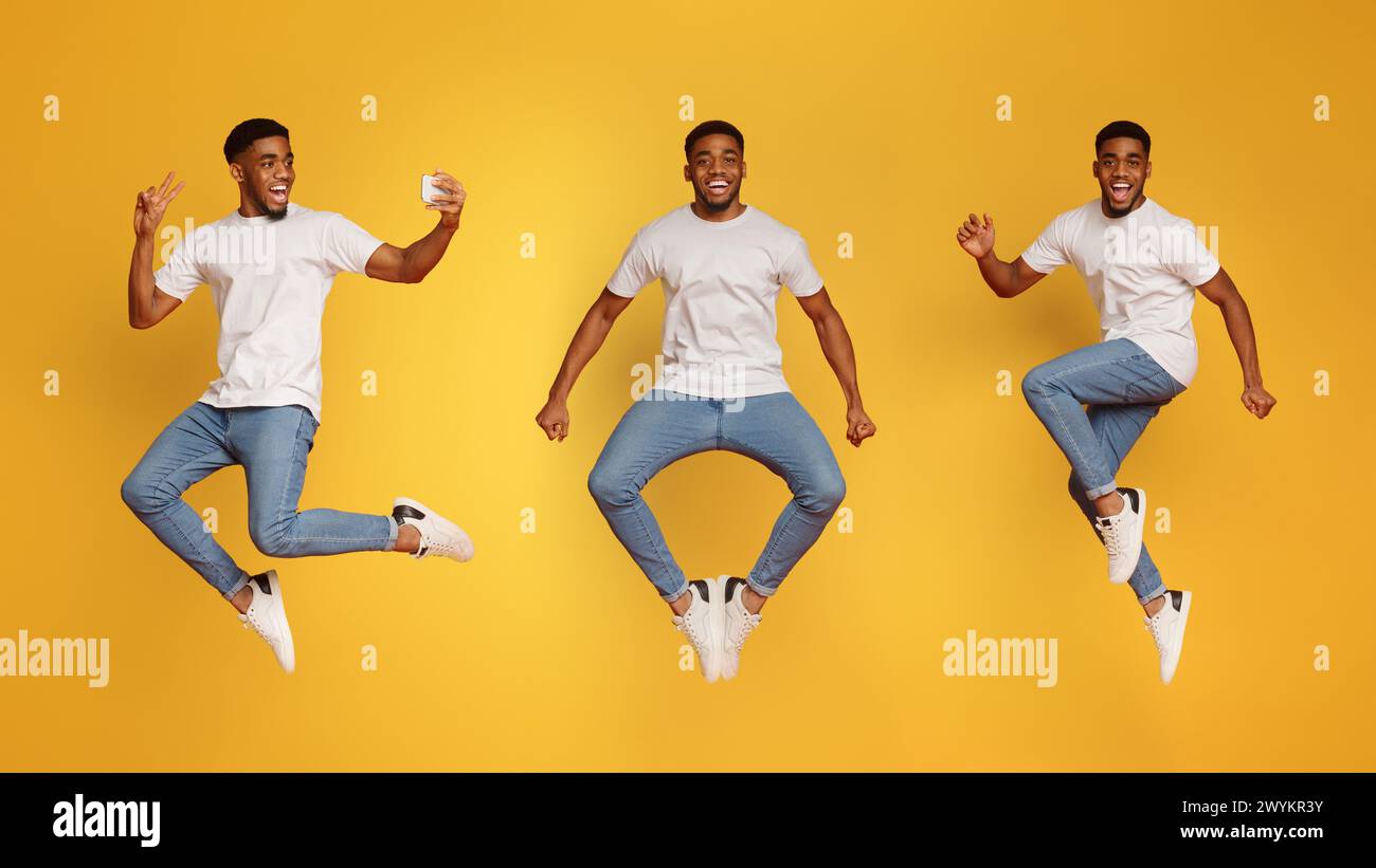 Funny jump sequence hi-res stock photography and images - Alamy