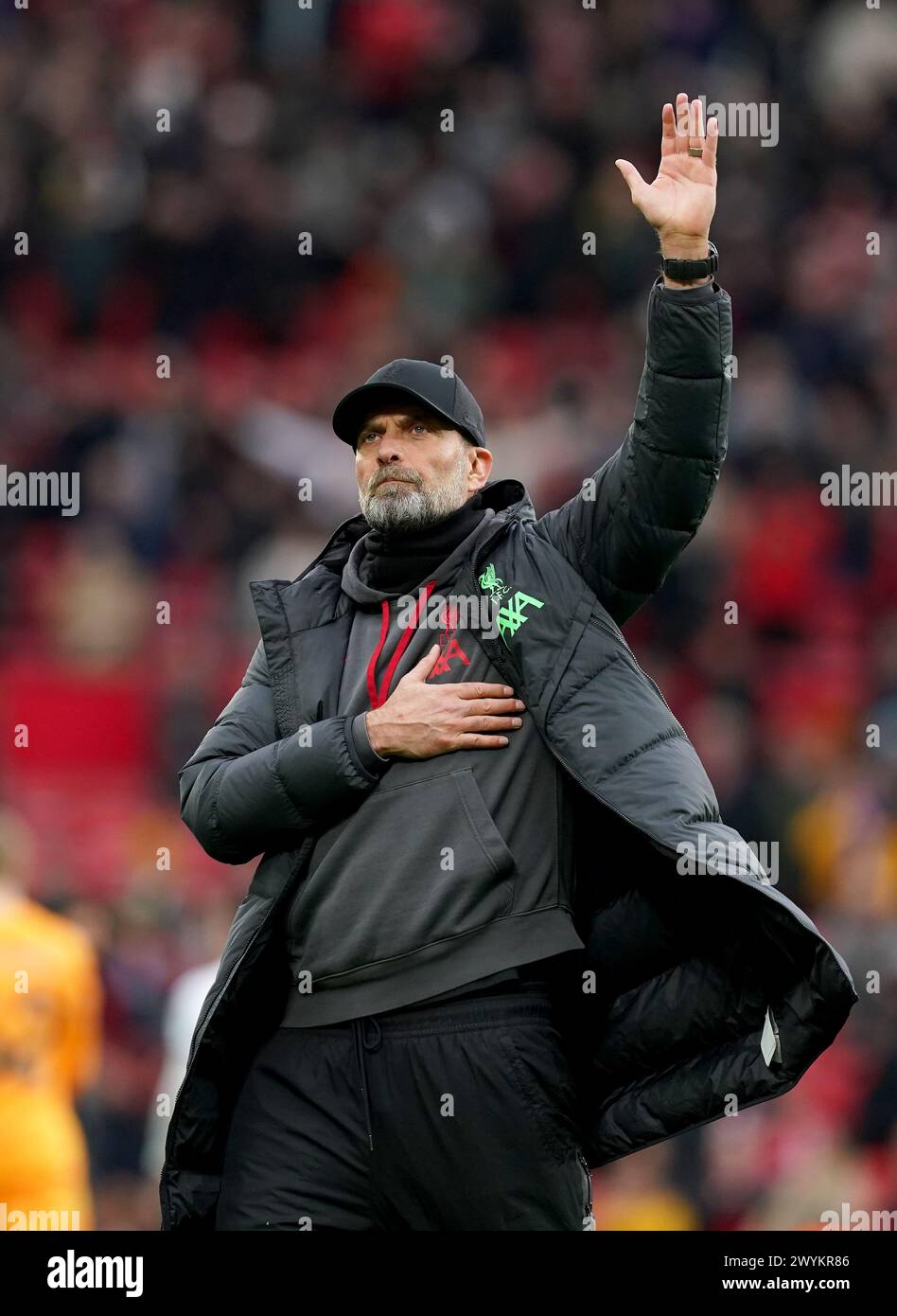Liverpool manager Jurgen Klopp salutes the fans after the Premier ... Liverpool manager Jurgen Klopp salutes the fans after the Premier ...