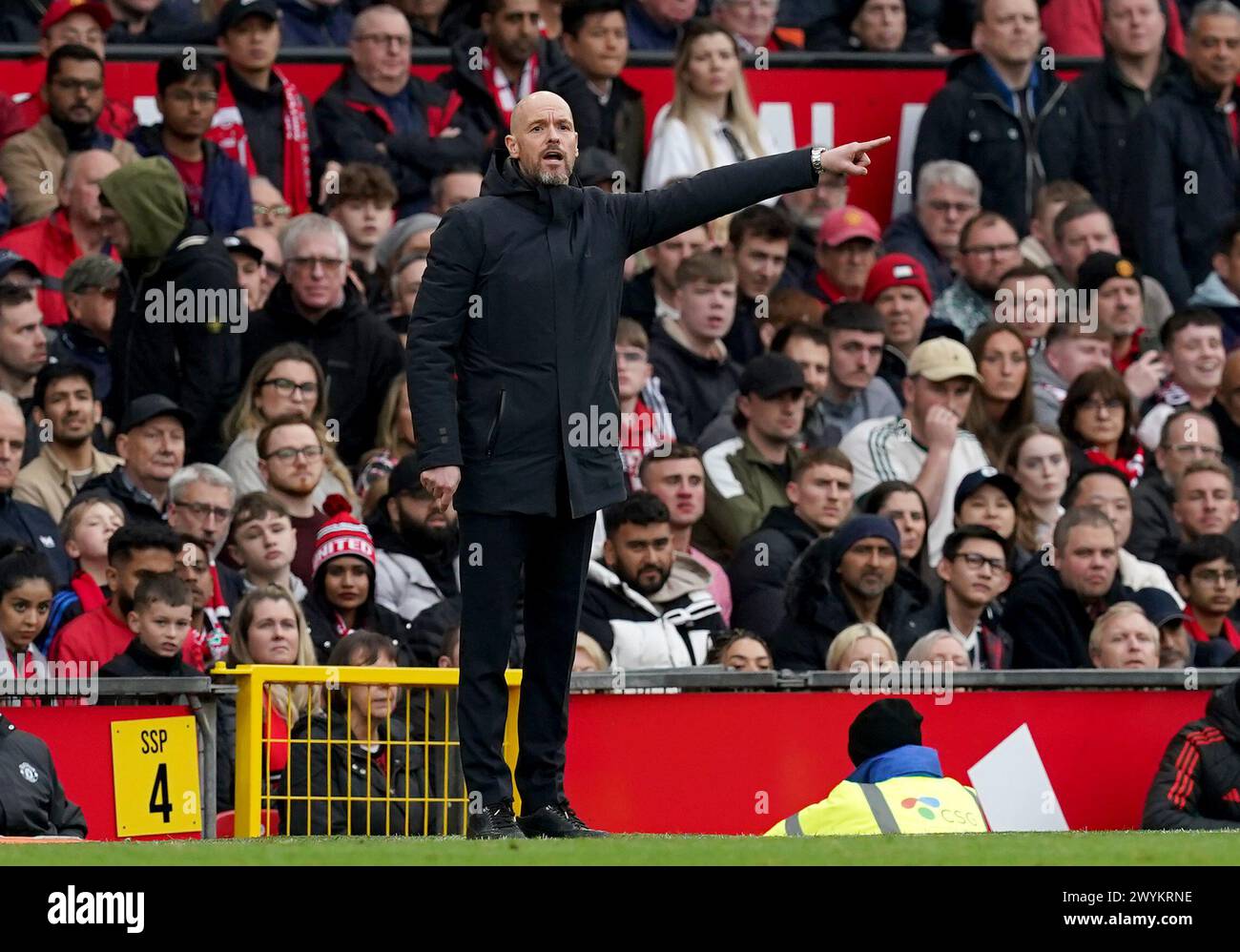 Manchester United manager Erik ten Hag during the Premier League match ...