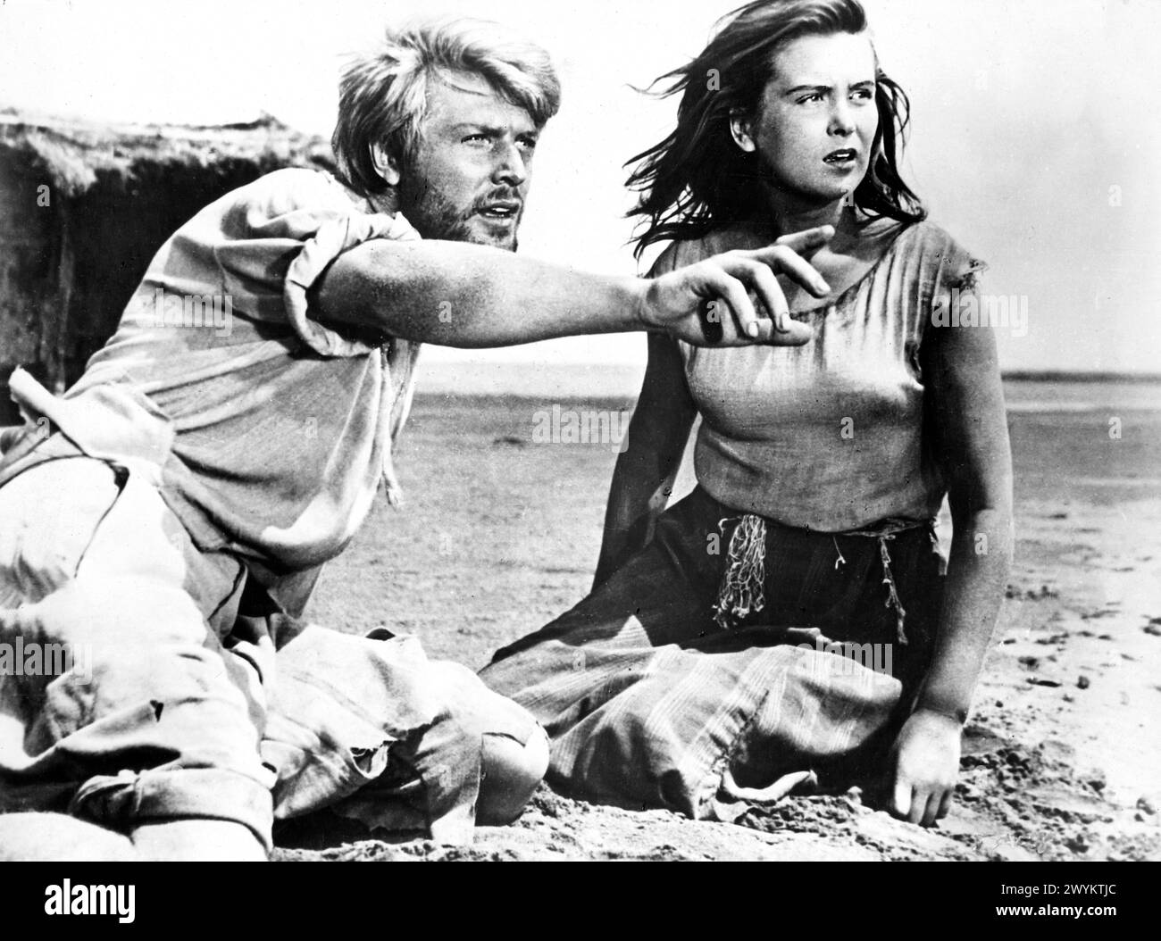 Oleg Strizhenov, Izolda Izvitskaya, on-set of the Soviet film, "The ...