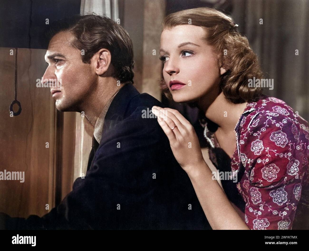 Zachary Scott, Betty Field, on-set of the film, "The Southerner ...