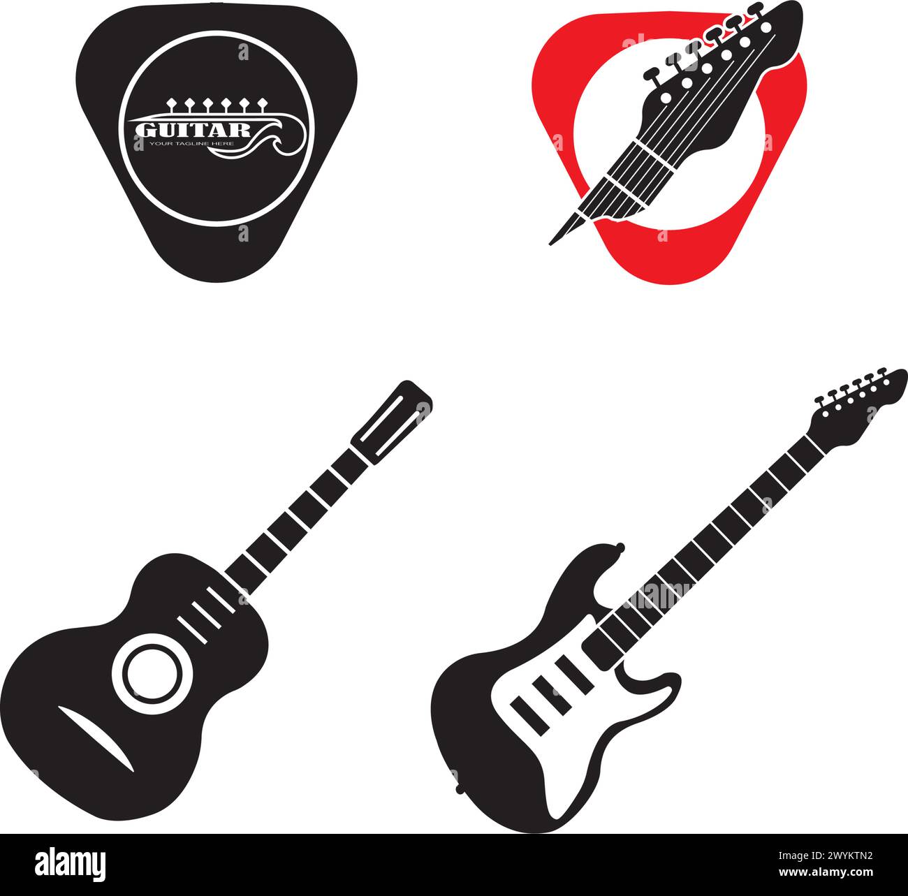 Guitar logo Stock Vector Images - Alamy