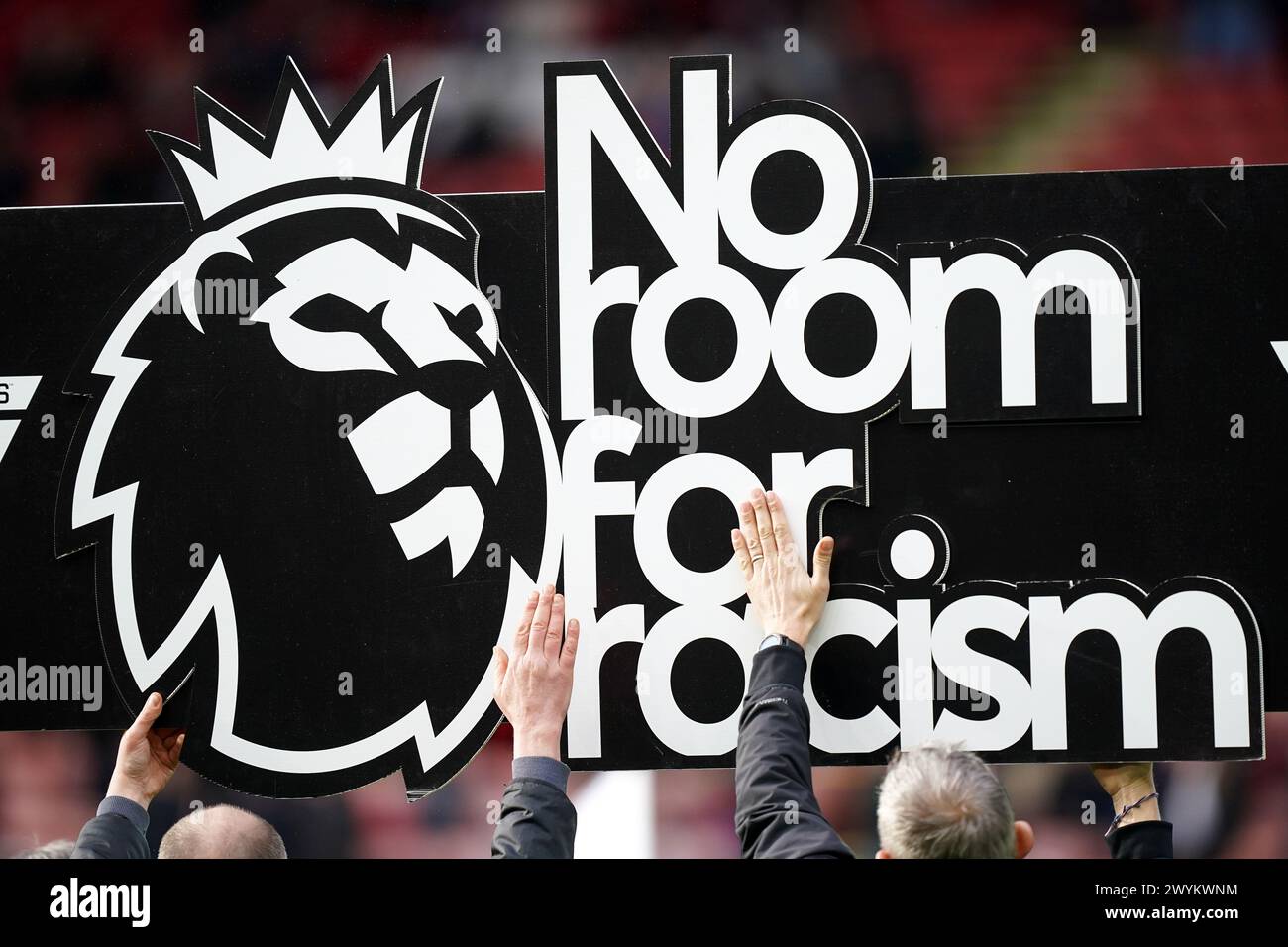 No room for racism campaign signage ahead of the Premier League match ...