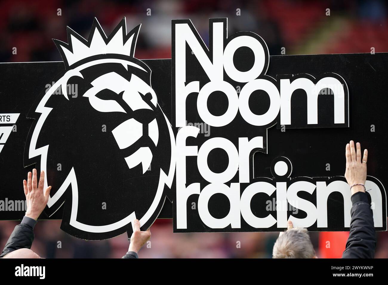 No room for racism campaign signage ahead of the Premier League match ...