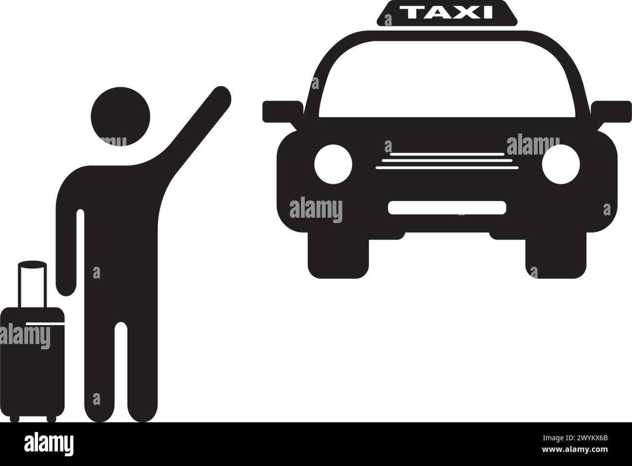 Taxi driver icon vector vectors Black and White Stock Photos & Images ...