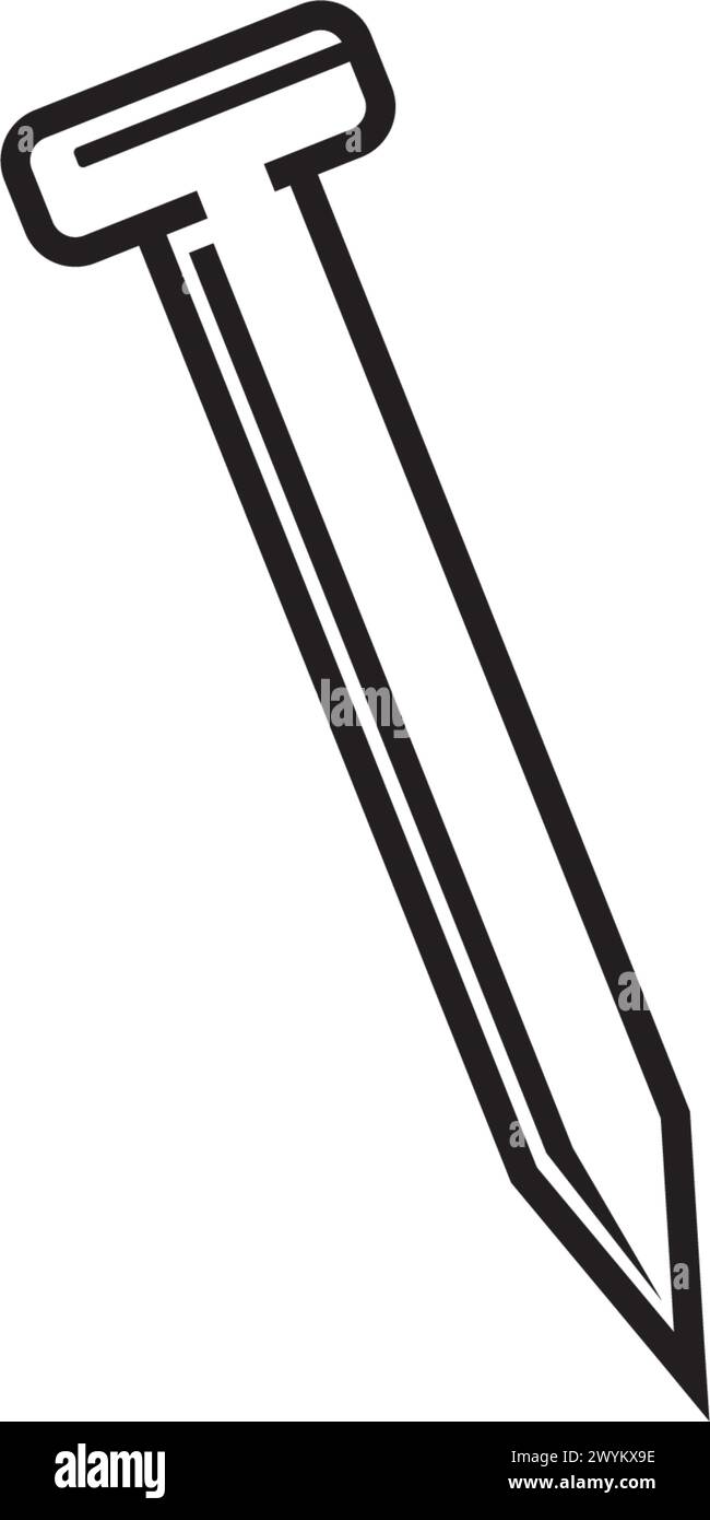 iron nails icon logo vector design template Stock Vector Image & Art ...