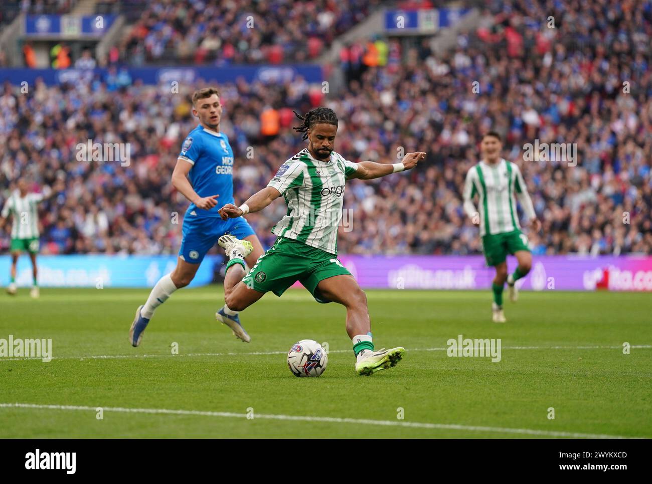 Wycombe Wanderers's Garath McCleary attempts a shot on goal during the ...