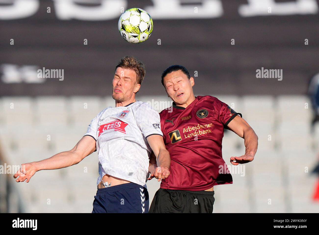 Superleague match between AGF and FC Midtjylland at Ceres Park in Aarhus, Sunday, April 7, 2024 ...