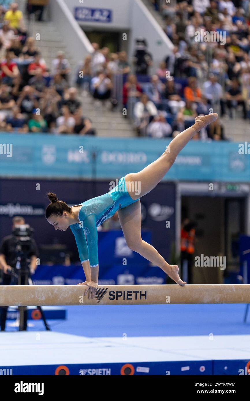 Osijek, Croatia. 07th Apr, 2024. Tina Zelcic of Croatia compete in ...