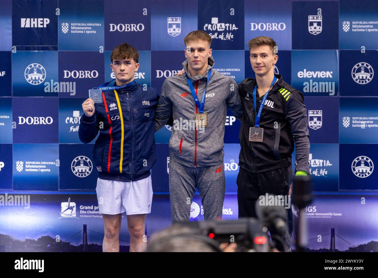 Osijek, Croatia. 07th Apr, 2024. Silver Medal Pau Jimenez of Spain ...