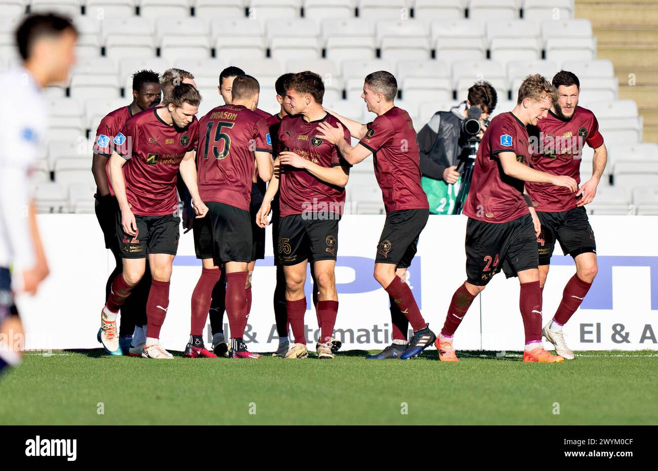 FC Midtjylland's Dario Esteban Osorio has scored 1-0 on a penalty kick ...