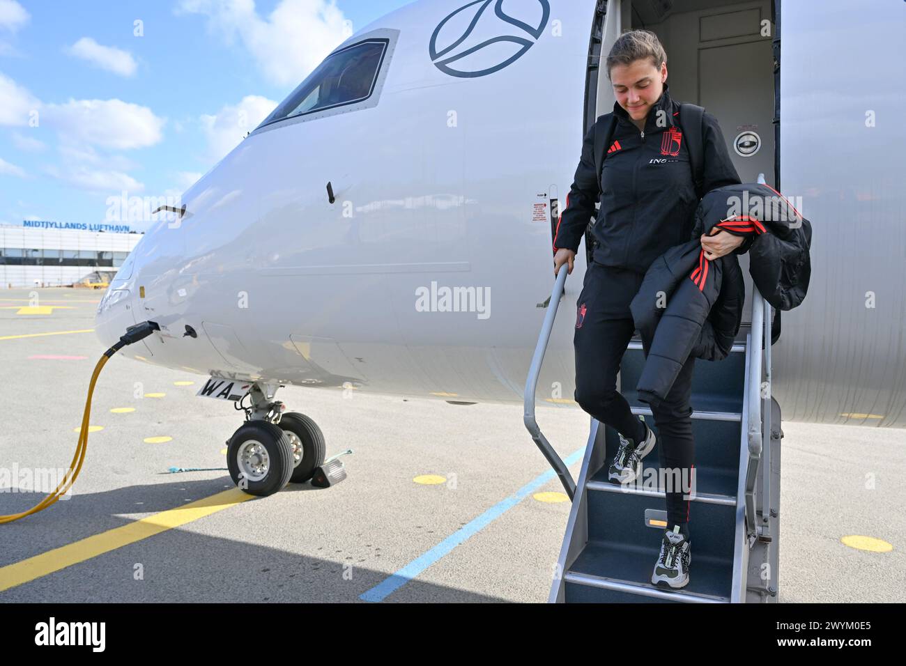 Karup, Denmark. 07th Apr, 2024. Riet Maes pictured during the travelday ...