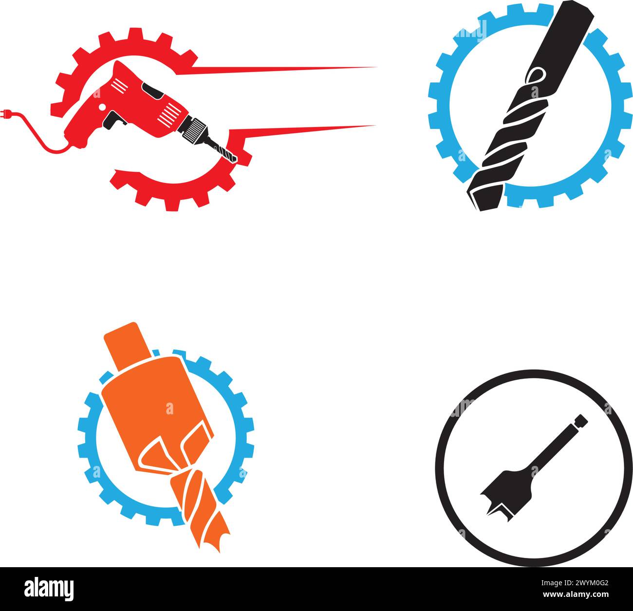 Drill tool icon vector illustration,construction icon and background ...