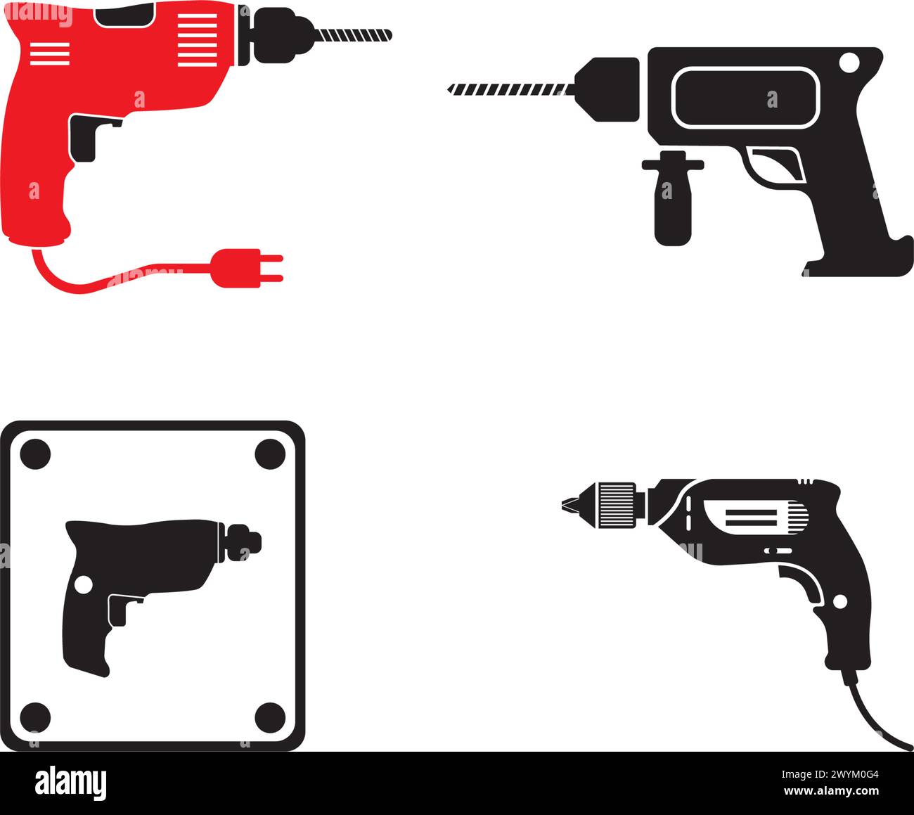 Drill tool icon vector illustration,construction icon and background ...
