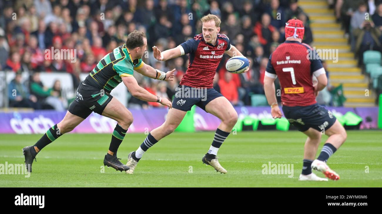 Northampton ENGLAND - April 7-2024 : Mike Haley of Munster Rugby during ...