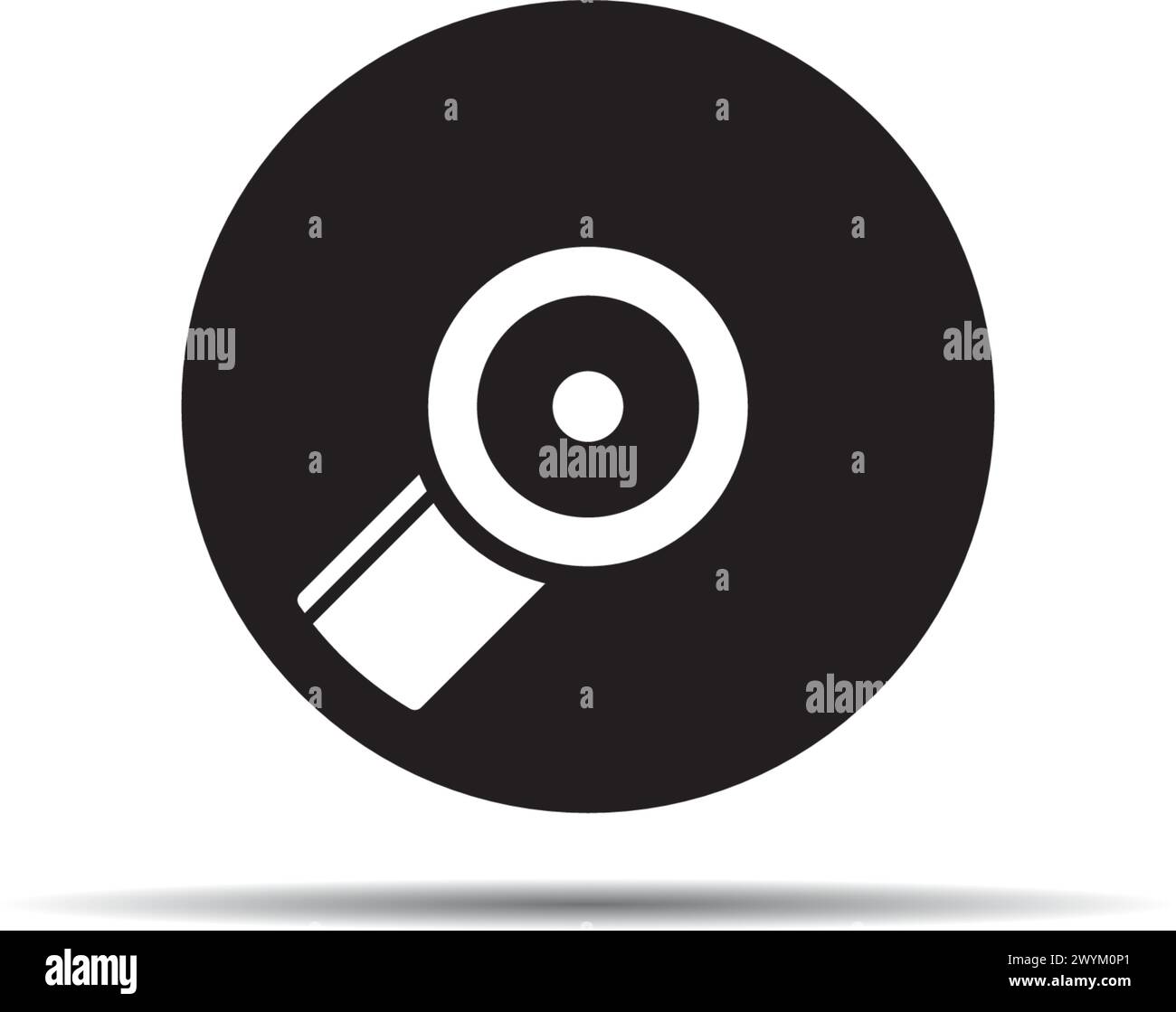 Vinyl disk record music logo vector icon illustration design Stock ...