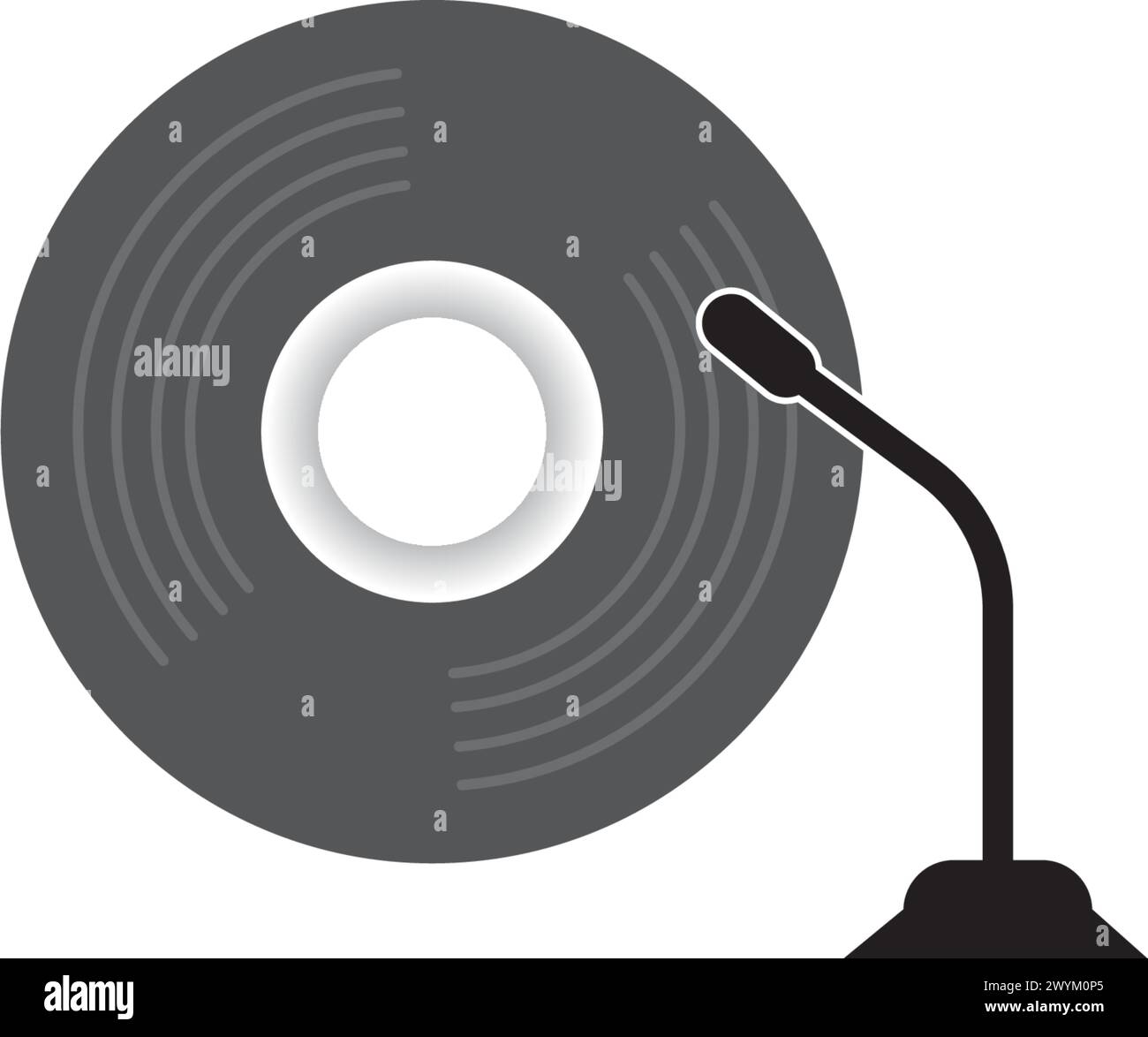 Vinyl disk record music logo vector icon illustration design Stock ...