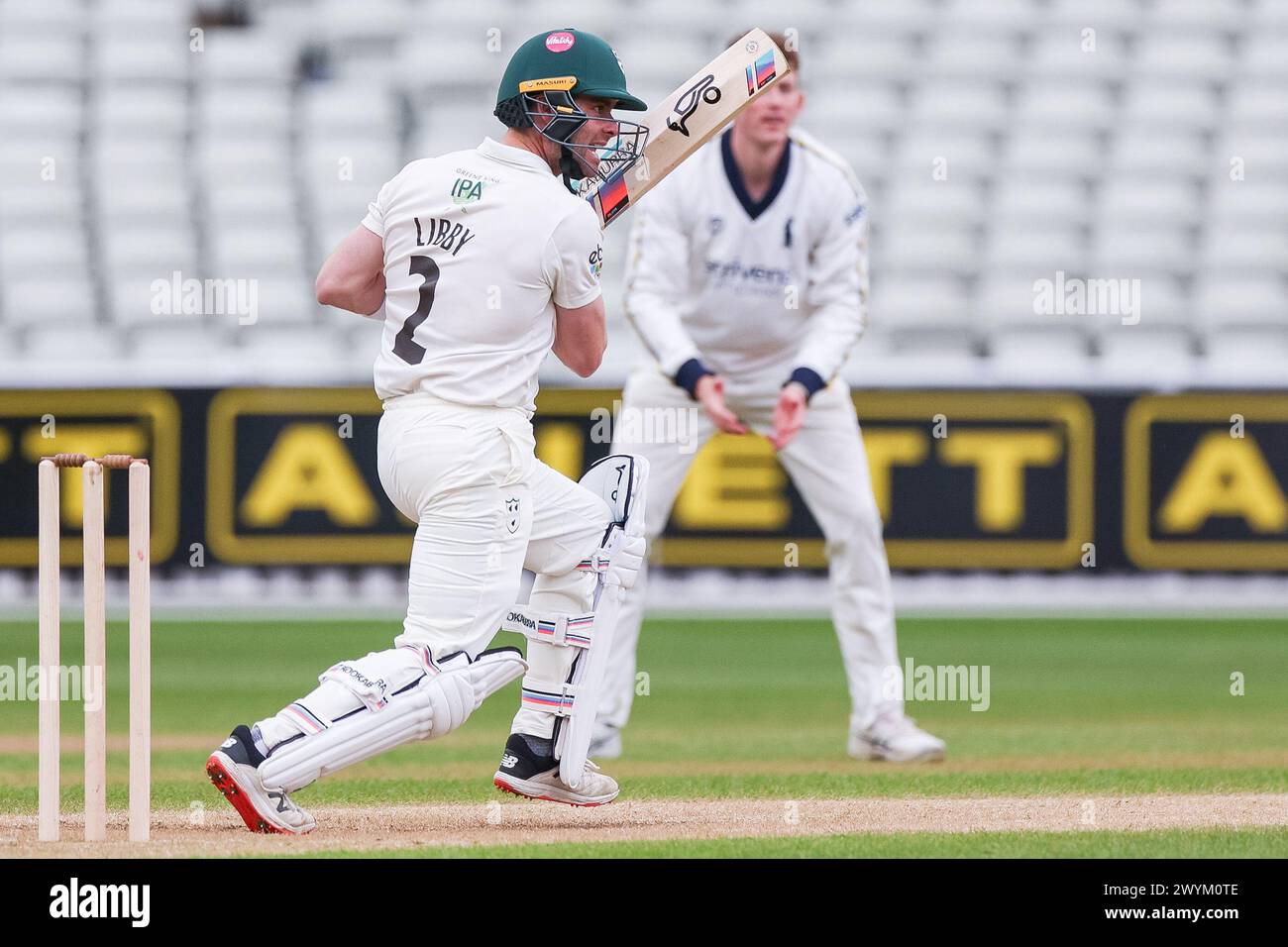 Birmingham, UK. 07th Apr, 2024. Worcestershire's Jake Libby in action ...