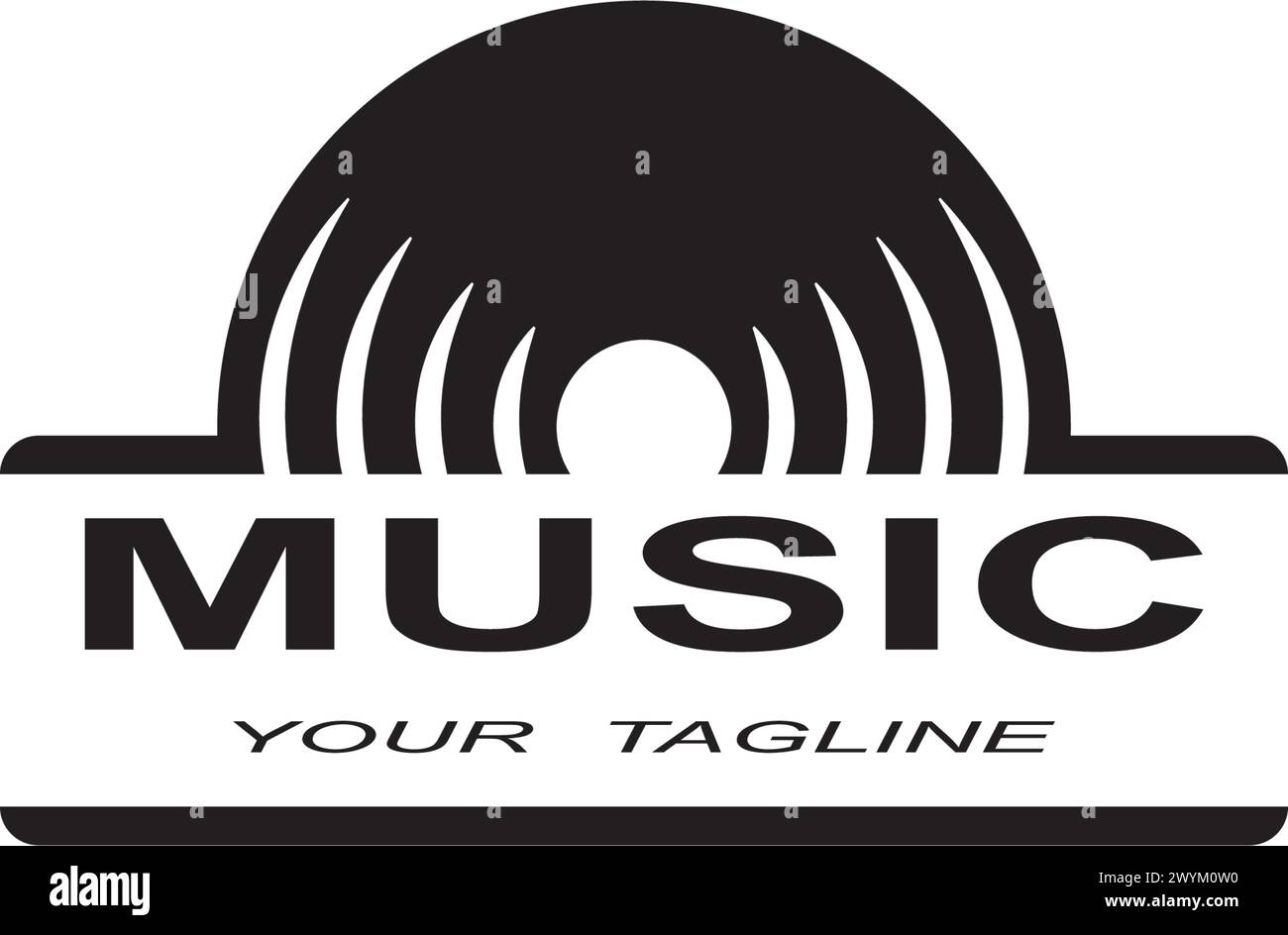 Vinyl disk record music logo vector icon illustration design Stock ...