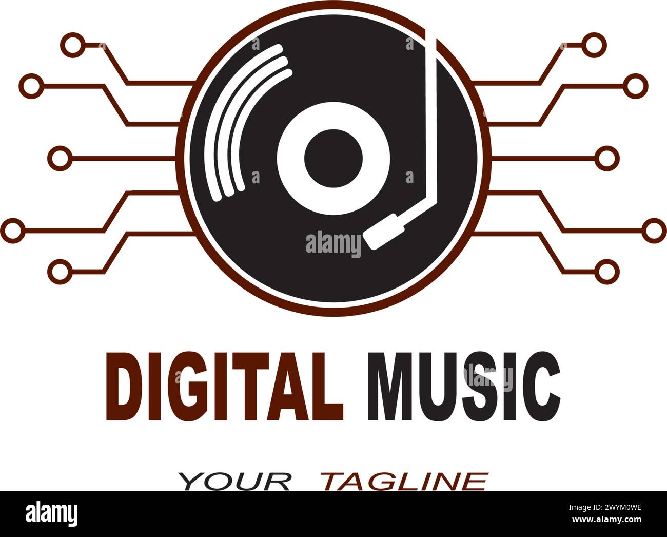 Vinyl record logo vector vectors hi-res stock photography and images ...