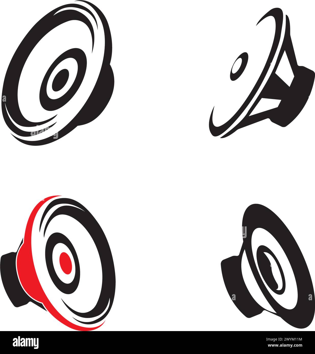 Speaker Logo design. Sound Systems Logo design vector Stock Vector ...