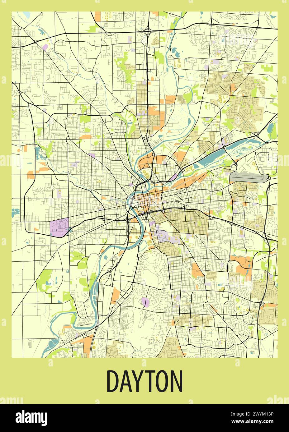 Map of mansfield hi-res stock photography and images - Alamy