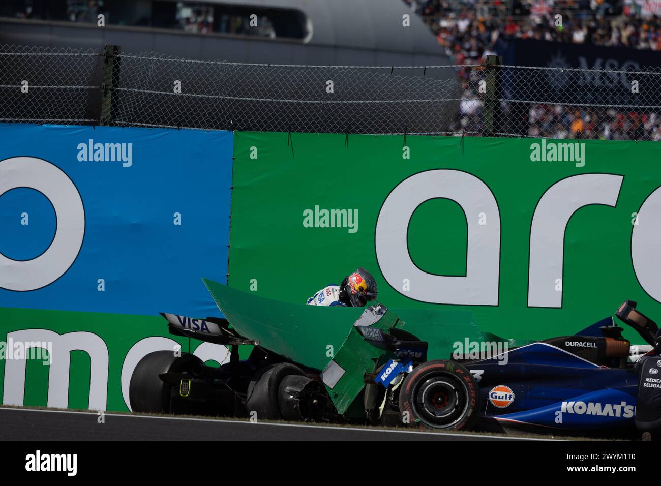 Suzuka Circuit, Mie, Japan. 7.April.2024; Daniel Ricciardo and Alex ...