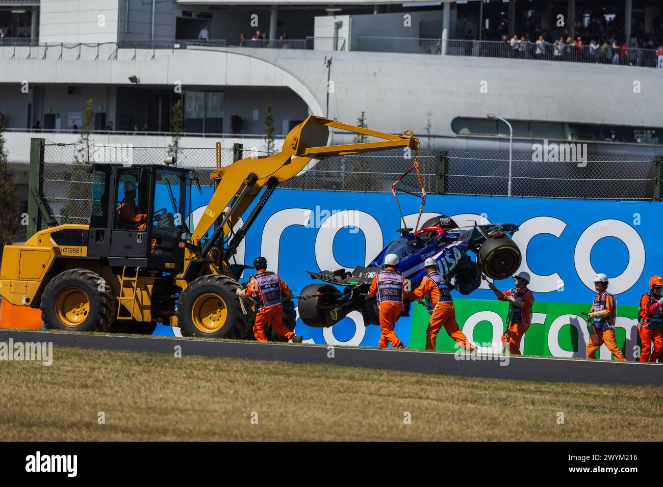 Suzuka Circuit, Mie, Japan. 7.April.2024; Daniel Ricciardo and Alex ...
