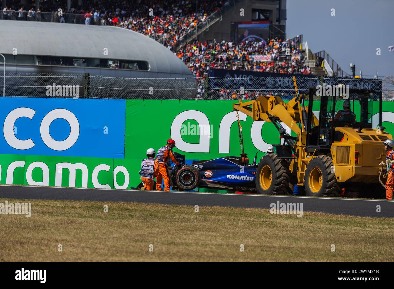 Suzuka Circuit, Mie, Japan. 7.April.2024; Daniel Ricciardo and Alex ...