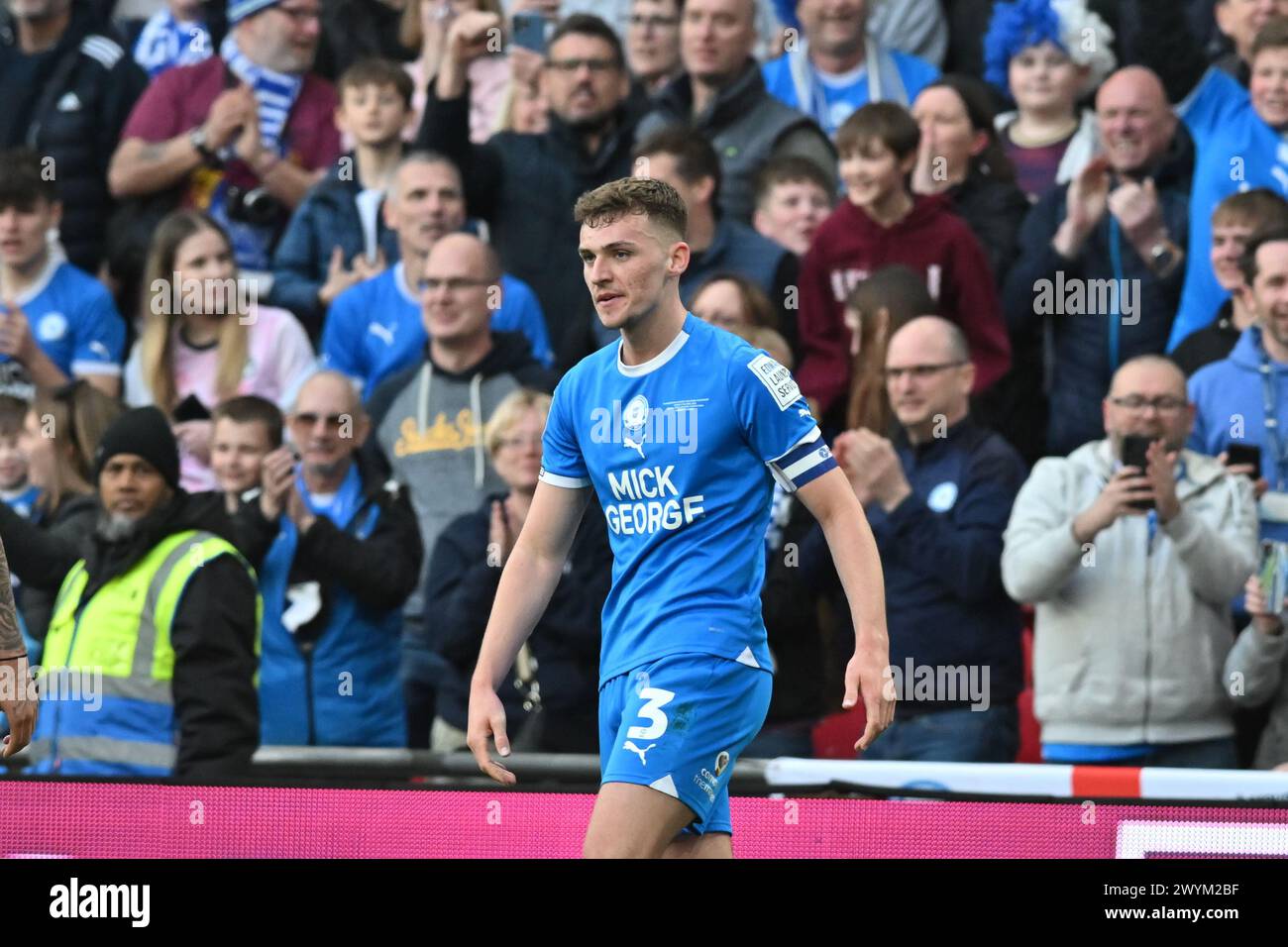 Harrison Burrows (3 Peterborough United) celebrates after scoring teams ...