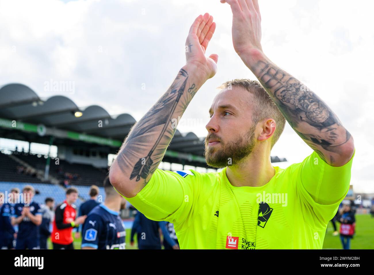 Hvidovre, Denmark. 07th Apr, 2024. Goalkeeper Patrik Carlgren (1) of ...