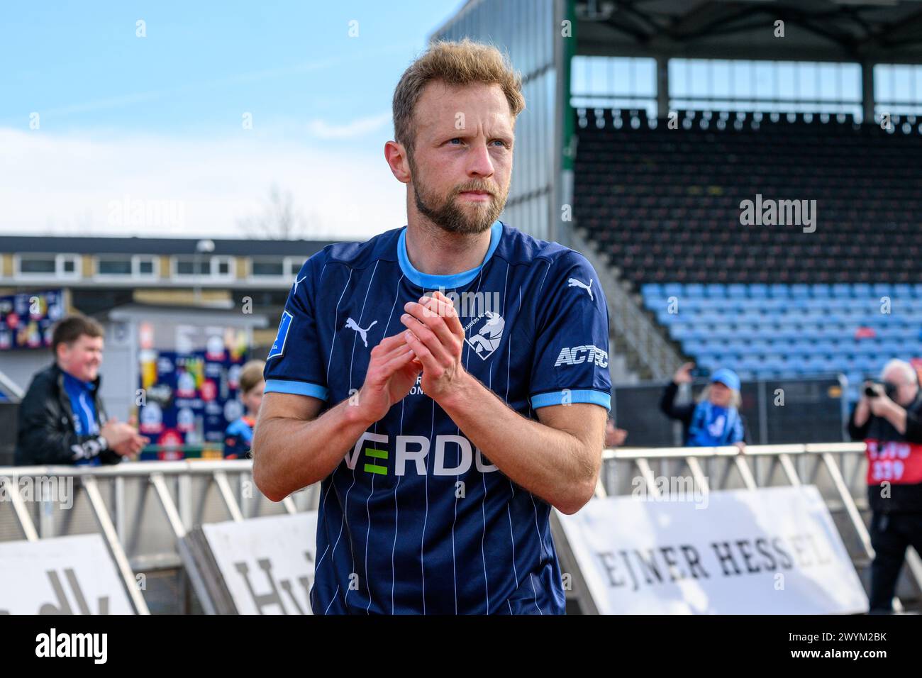 Hvidovre, Denmark. 07th Apr, 2024. Björn Kopplin of Randers FC seen ...