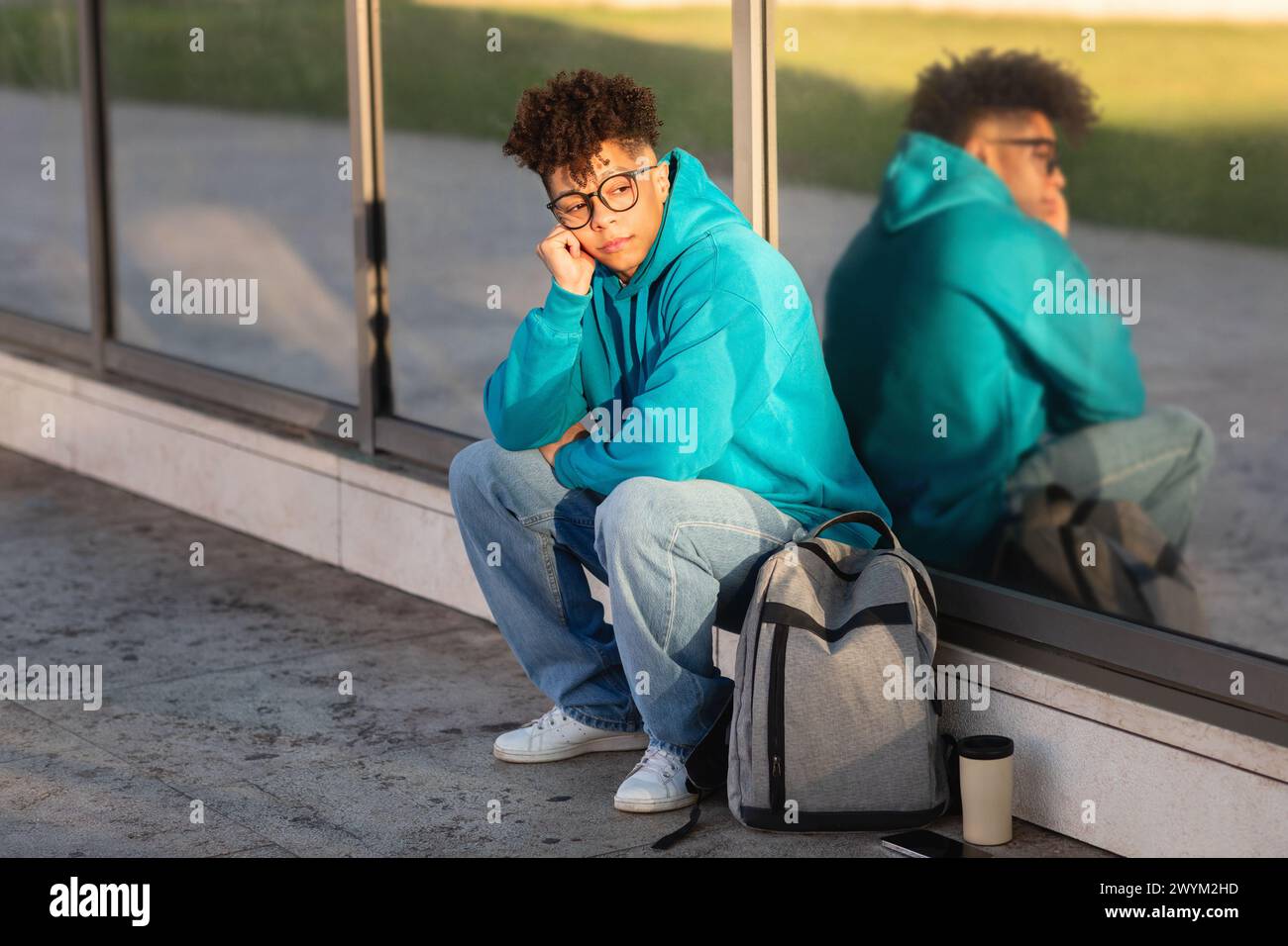 Exhausted african guy student hi-res stock photography and images - Alamy
