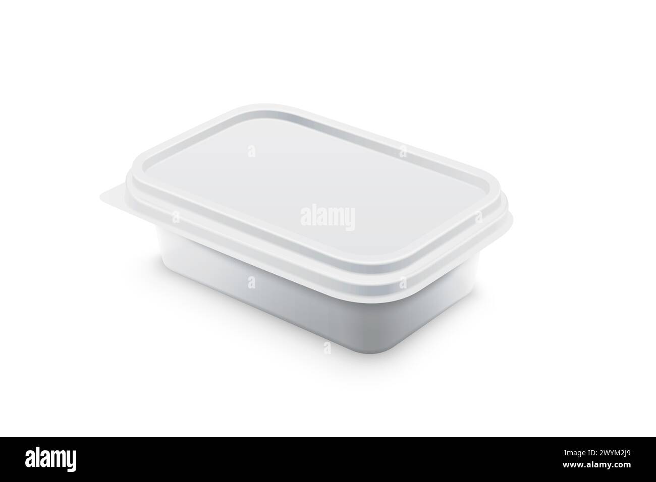 Plastic Food Container Mockup Isolated Background. 3D Rendering Stock ...